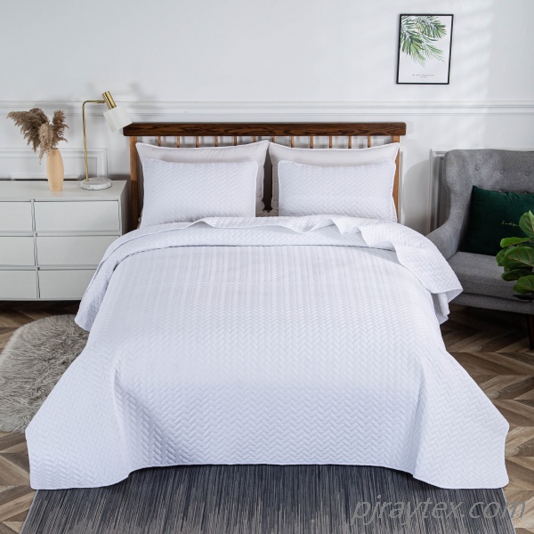 Lightweight Microfiber, Bedspread Set, Diamond Pattern quilt